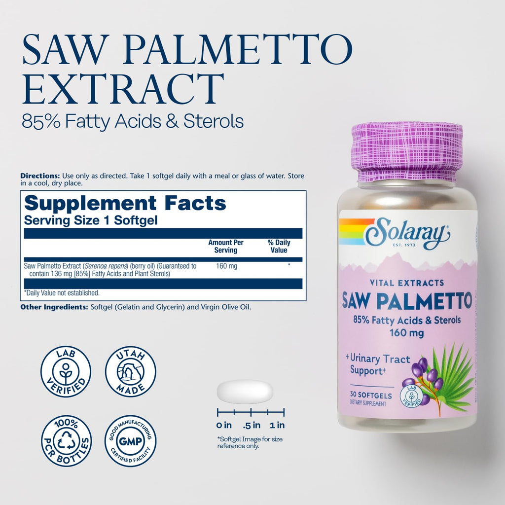lab verified saw palmetto softgels