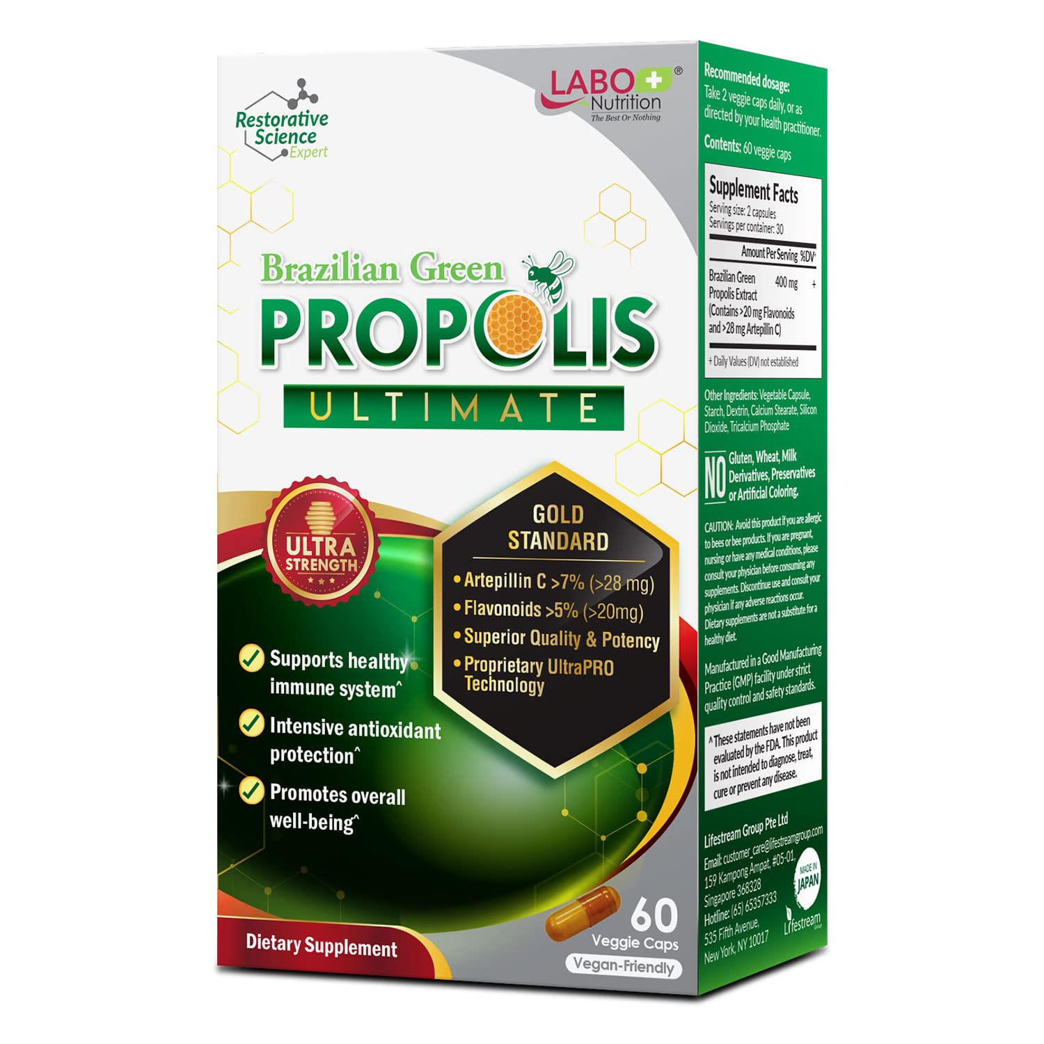 LABO Nutrition Brazilian Green Propolis capsules