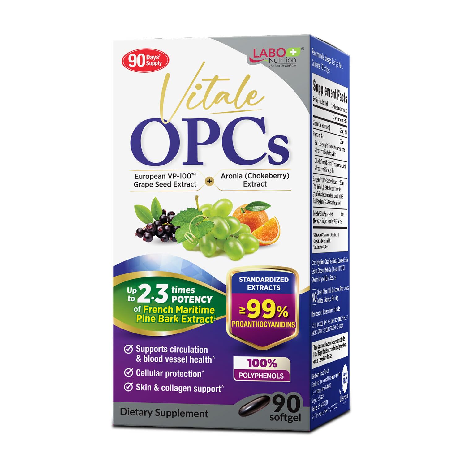LABO Nutrition grape seed extract softgels