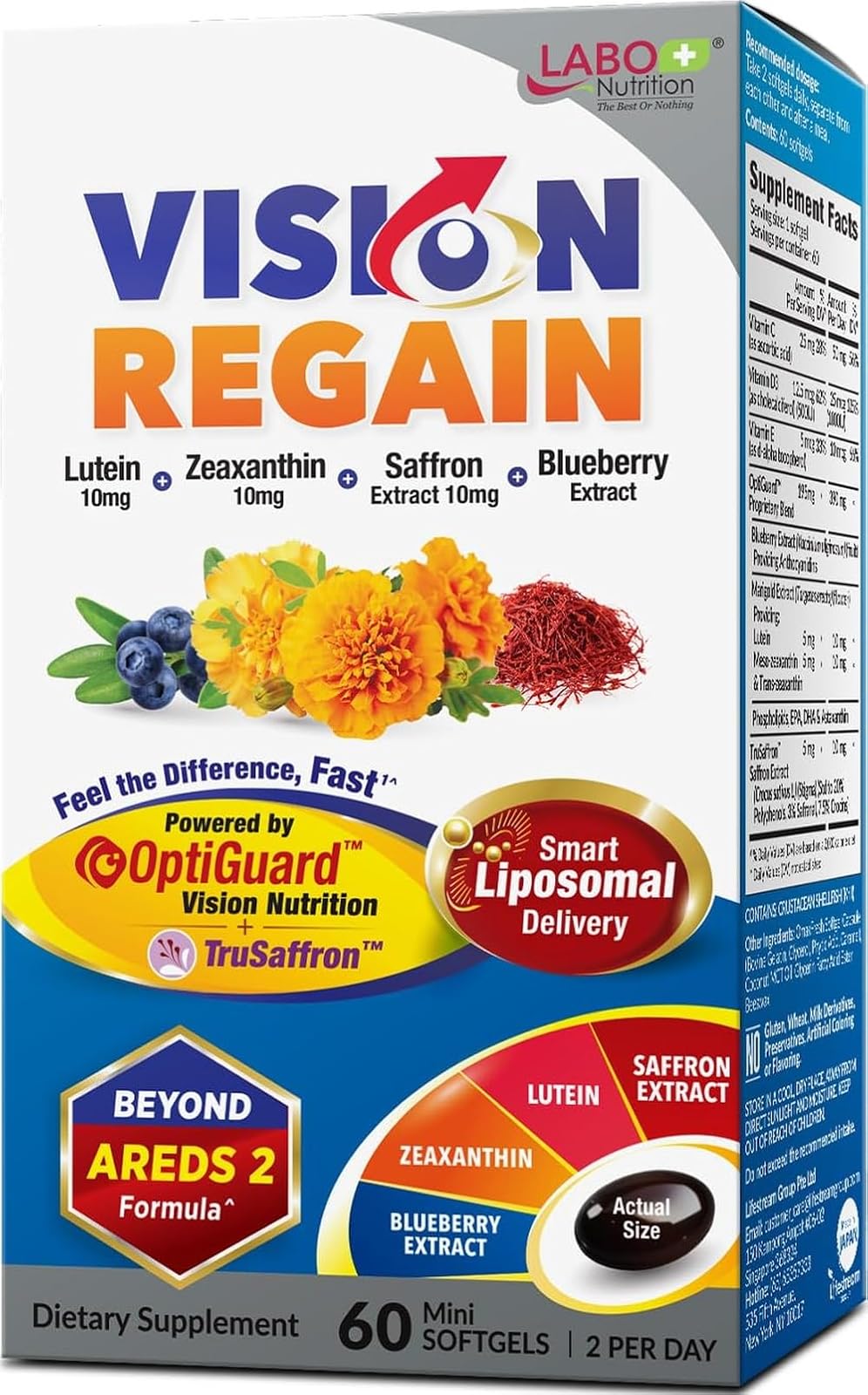 LABO Nutrition lutein softgels for vision