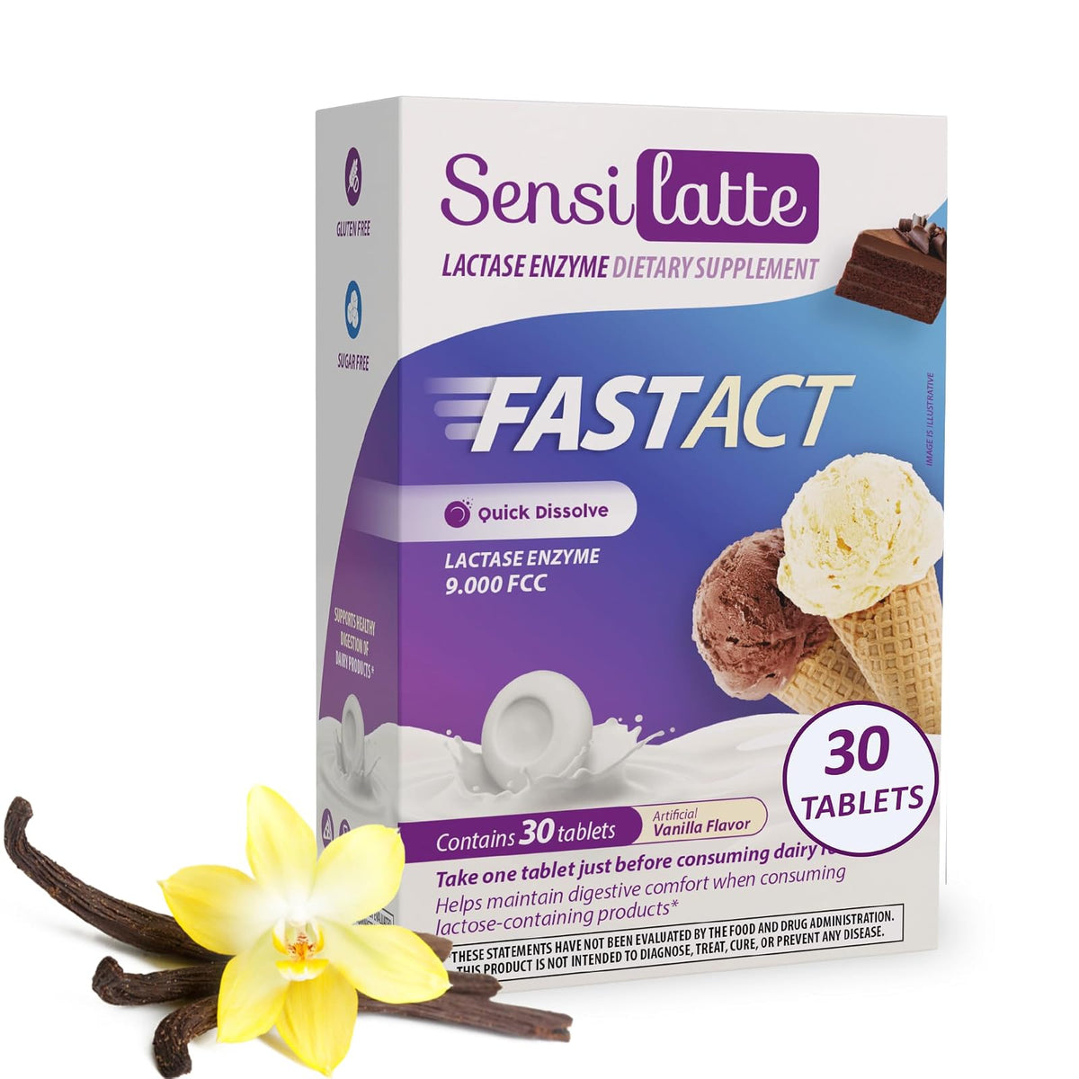 Lactase enzyme for lactose intolerance