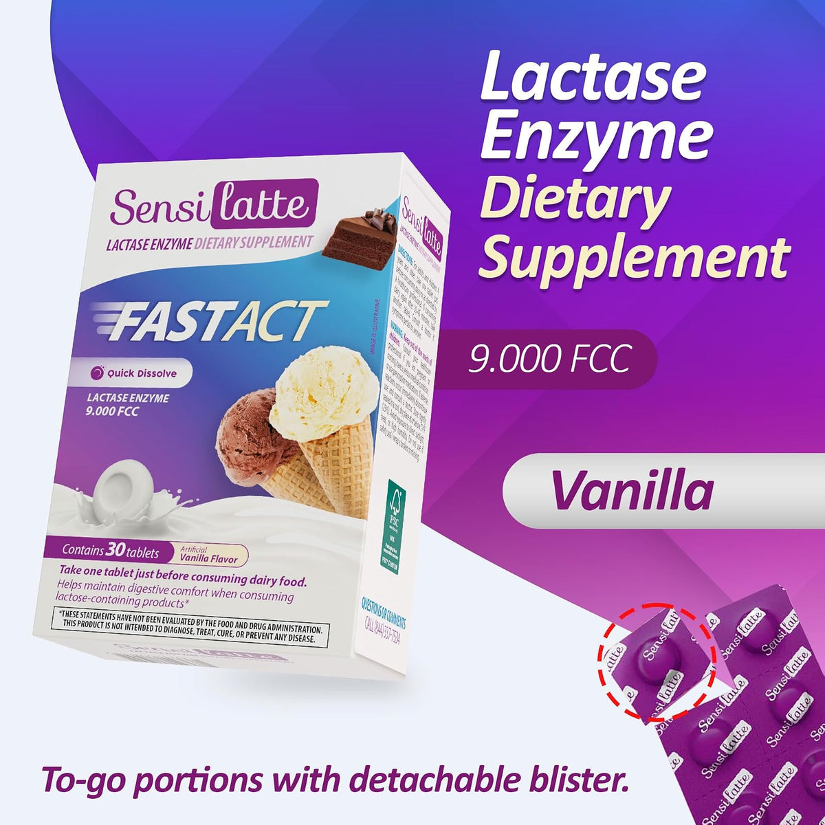 Lactase enzyme support for gut health