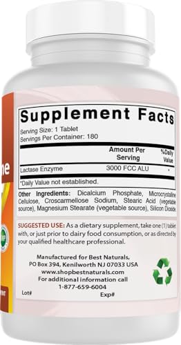 lactase tablets for dairy digestion