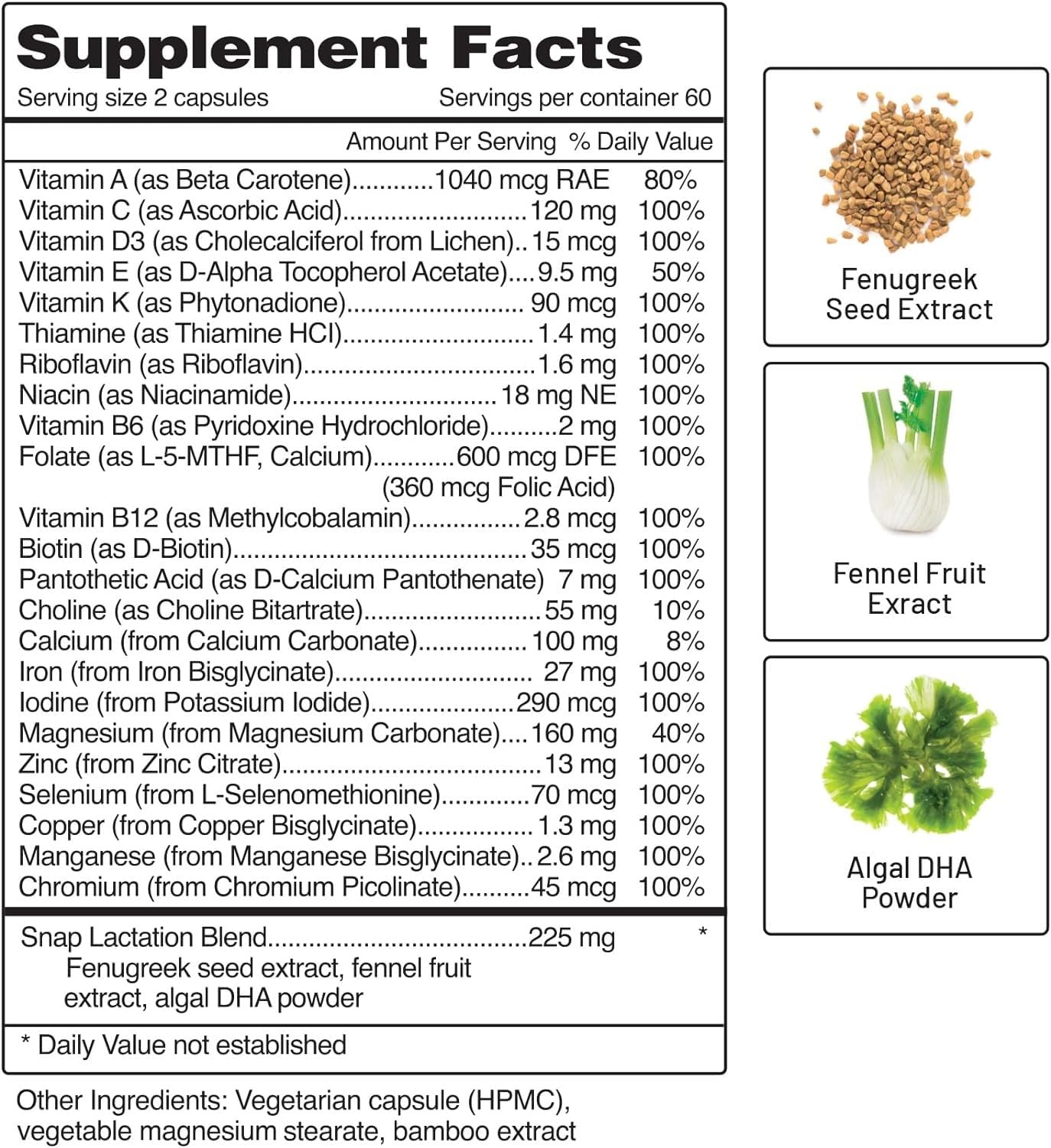 lactation support vitamins for breastfeeding