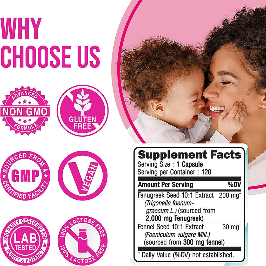 lactation support with fenugreek and fennel