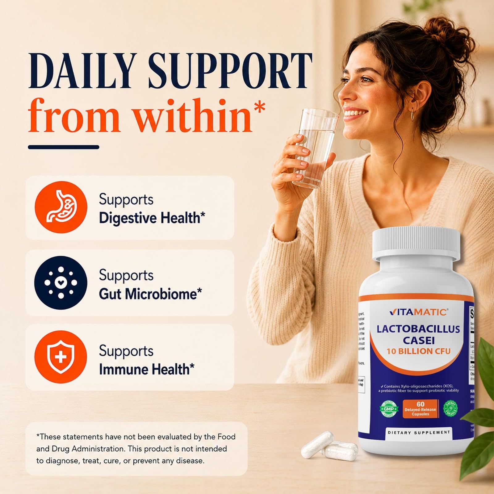Lactobacillus Casei for digestive comfort
