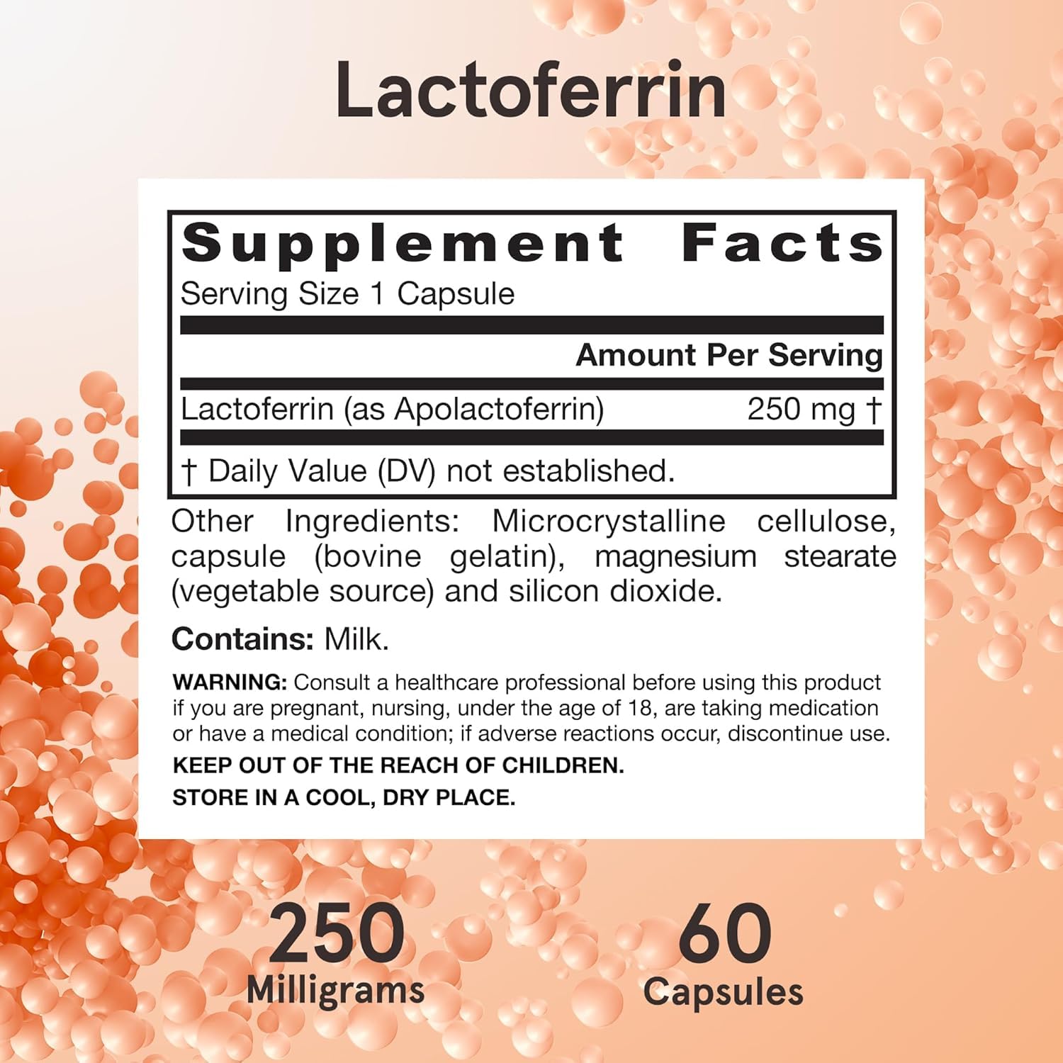 Lactoferrin 250 mg for healthy immunity