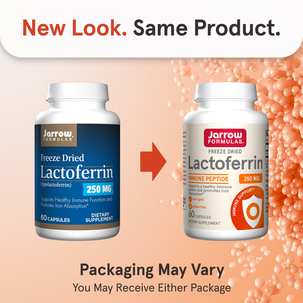 Lactoferrin capsules for iron absorption
