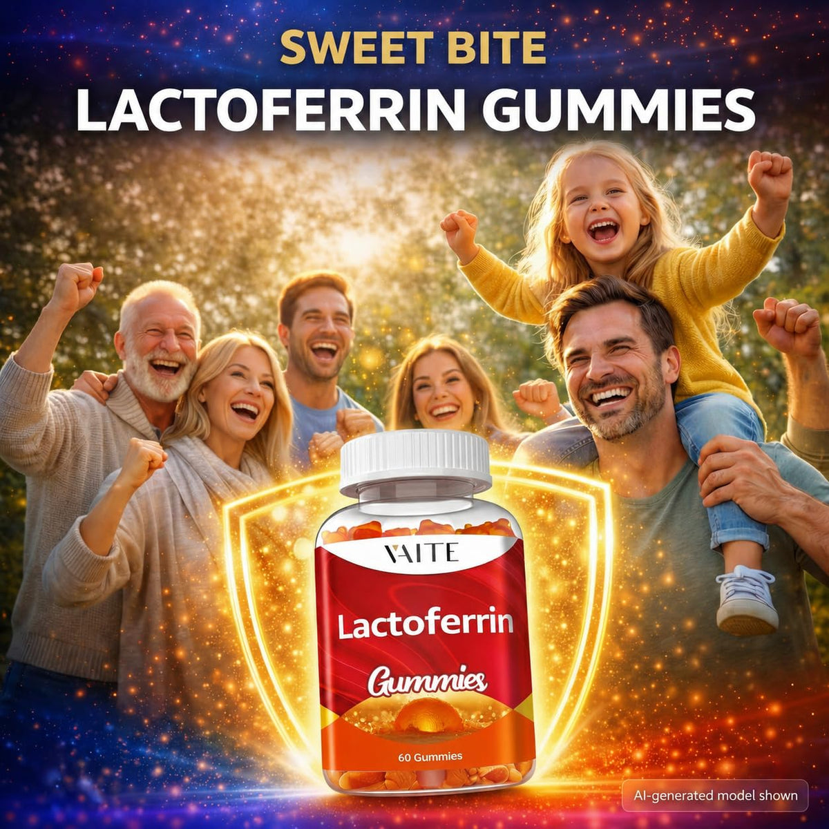 Lactoferrin gummies with essential nutrients