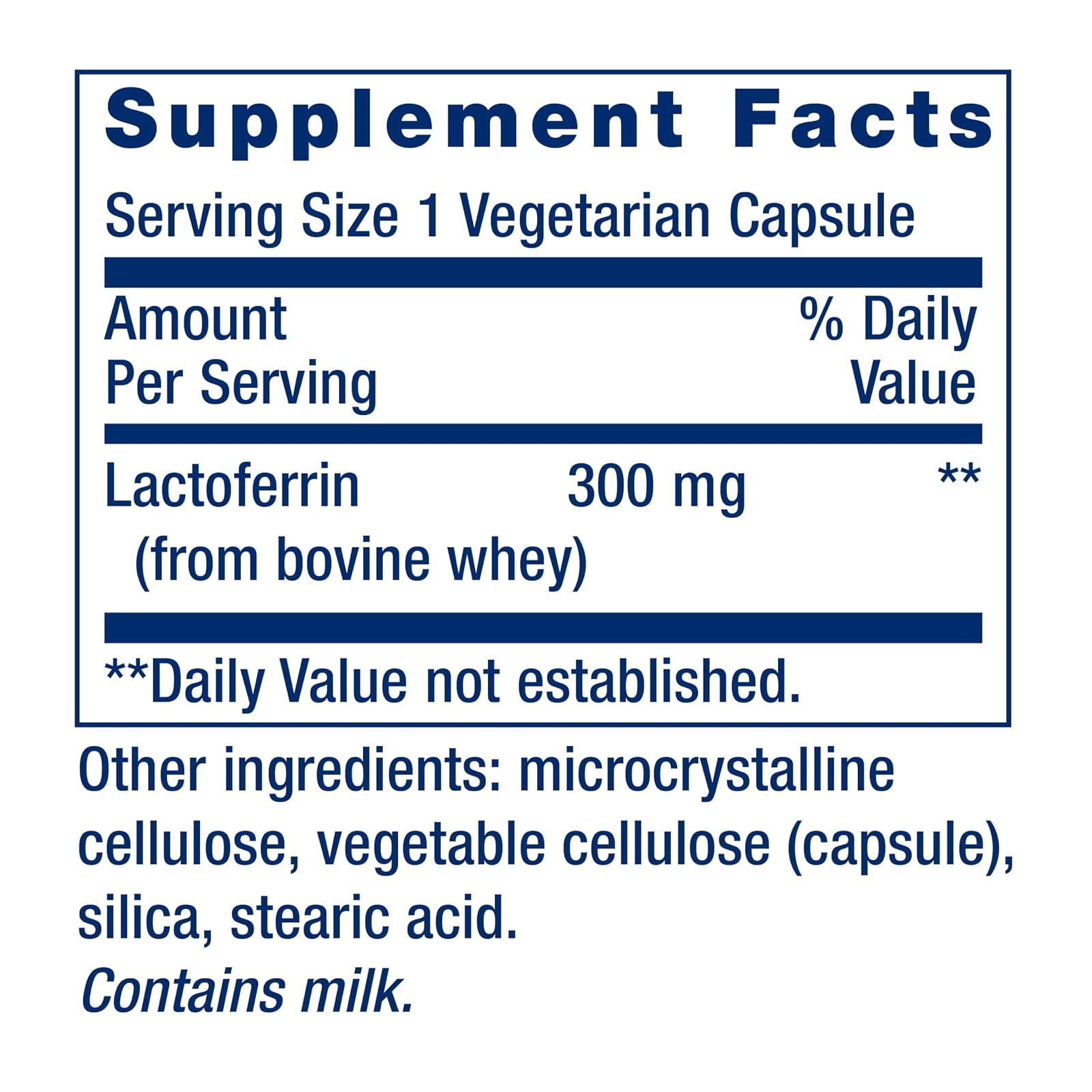 Lactoferrin multivitamin for immune support