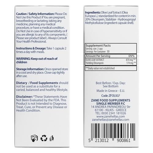 lactose-free olive leaf extract for health