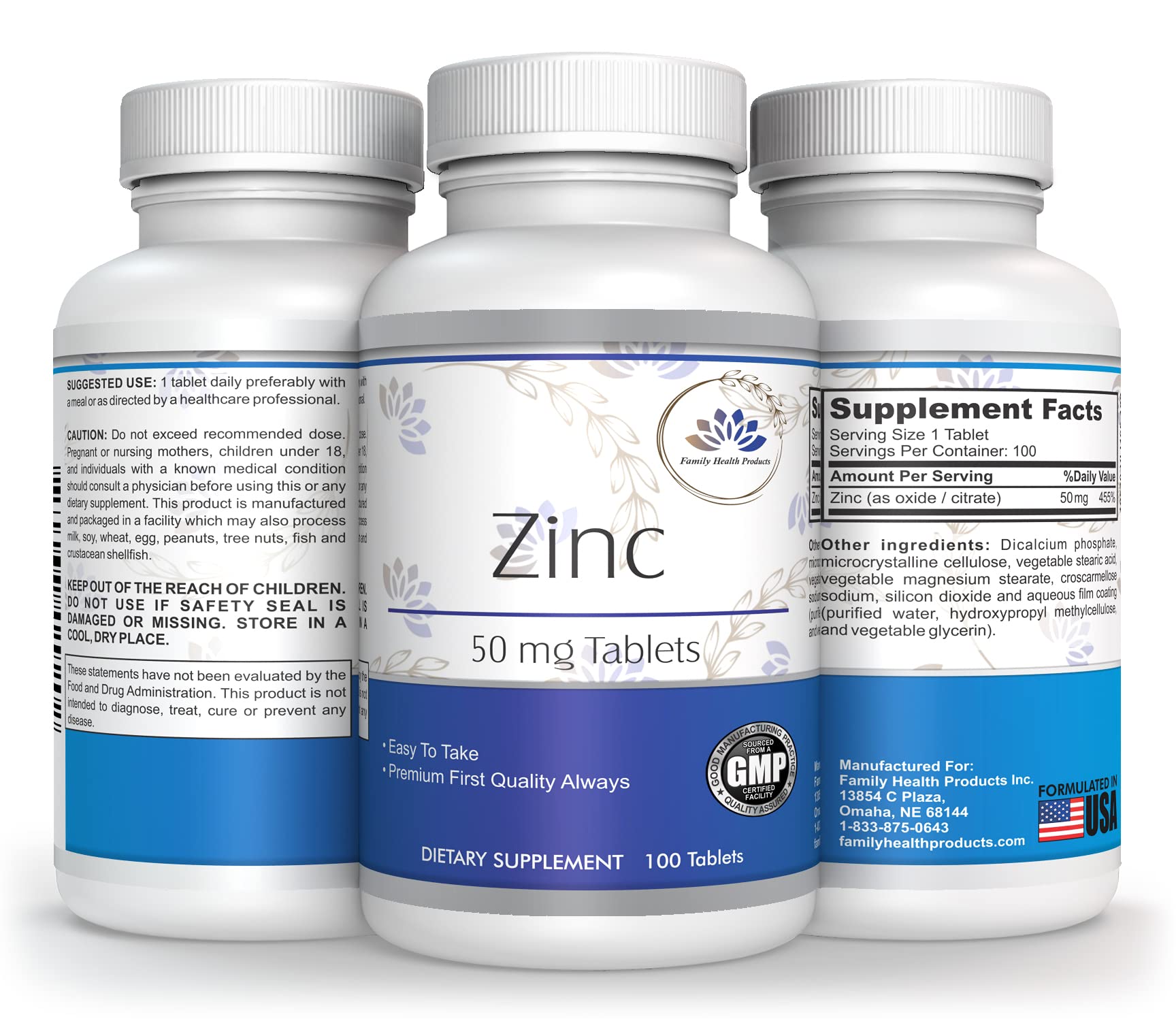 lactose-free zinc for overall support