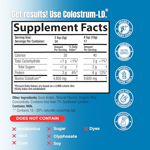 lactose-reduced colostrum for digestive support