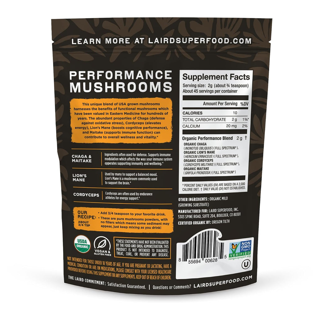 Laird Superfood mushroom blends nutrition