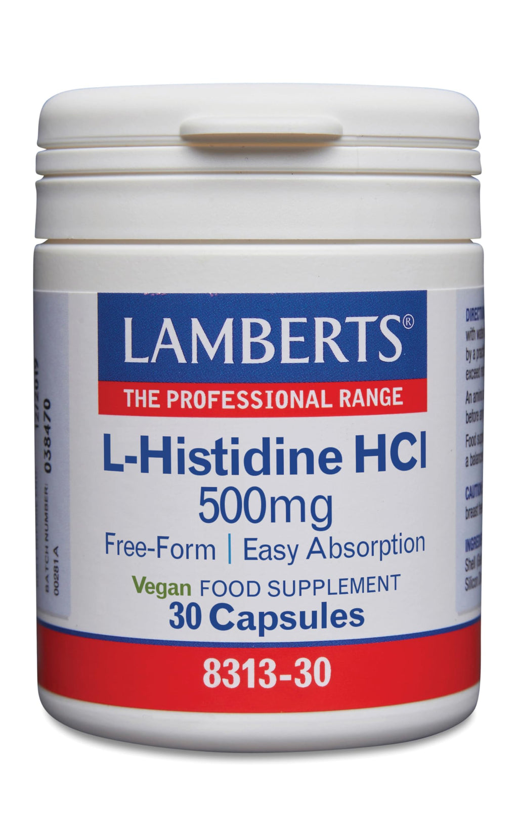 Lamberts L-Histidine 500mg capsules