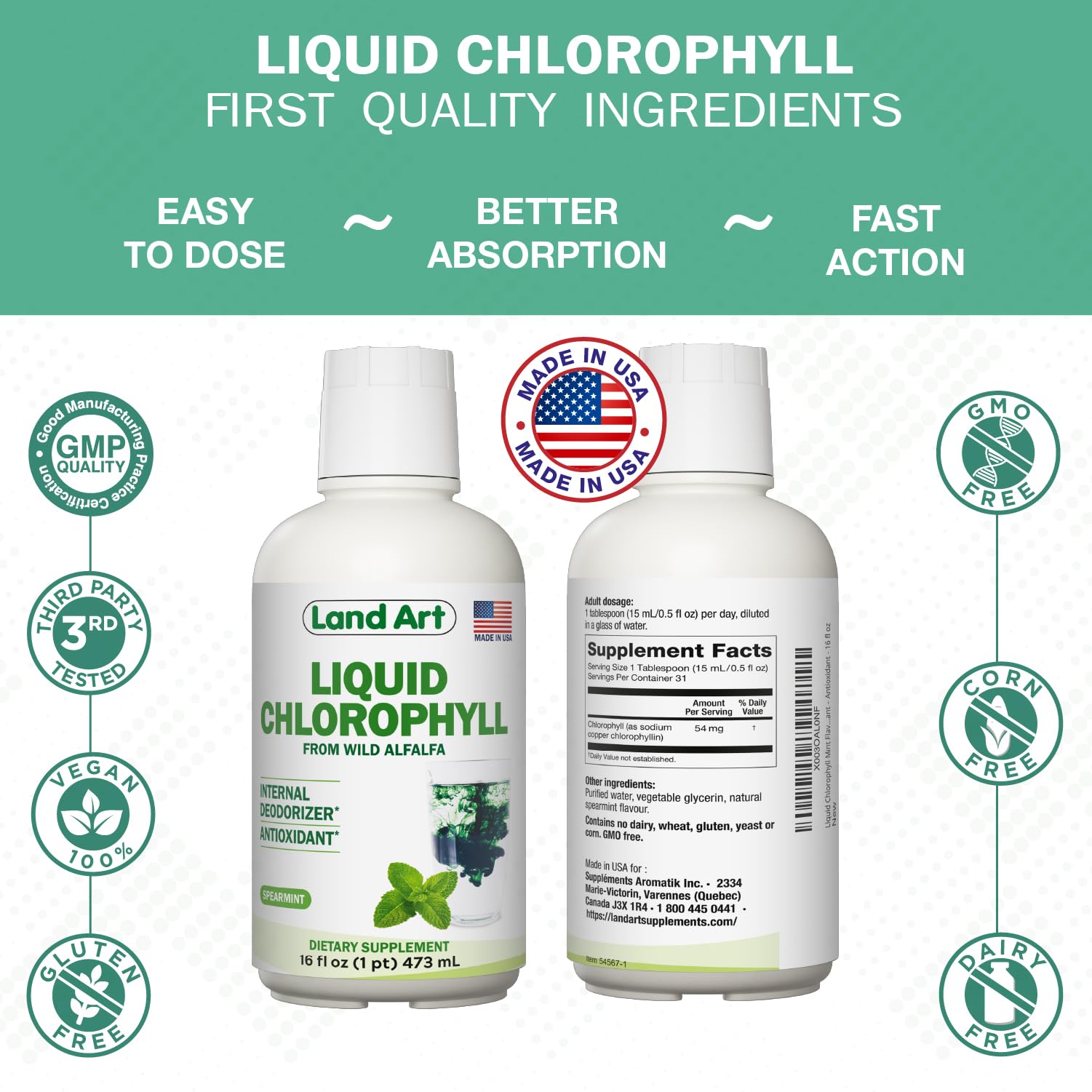 Land Art chlorophyll for hydration