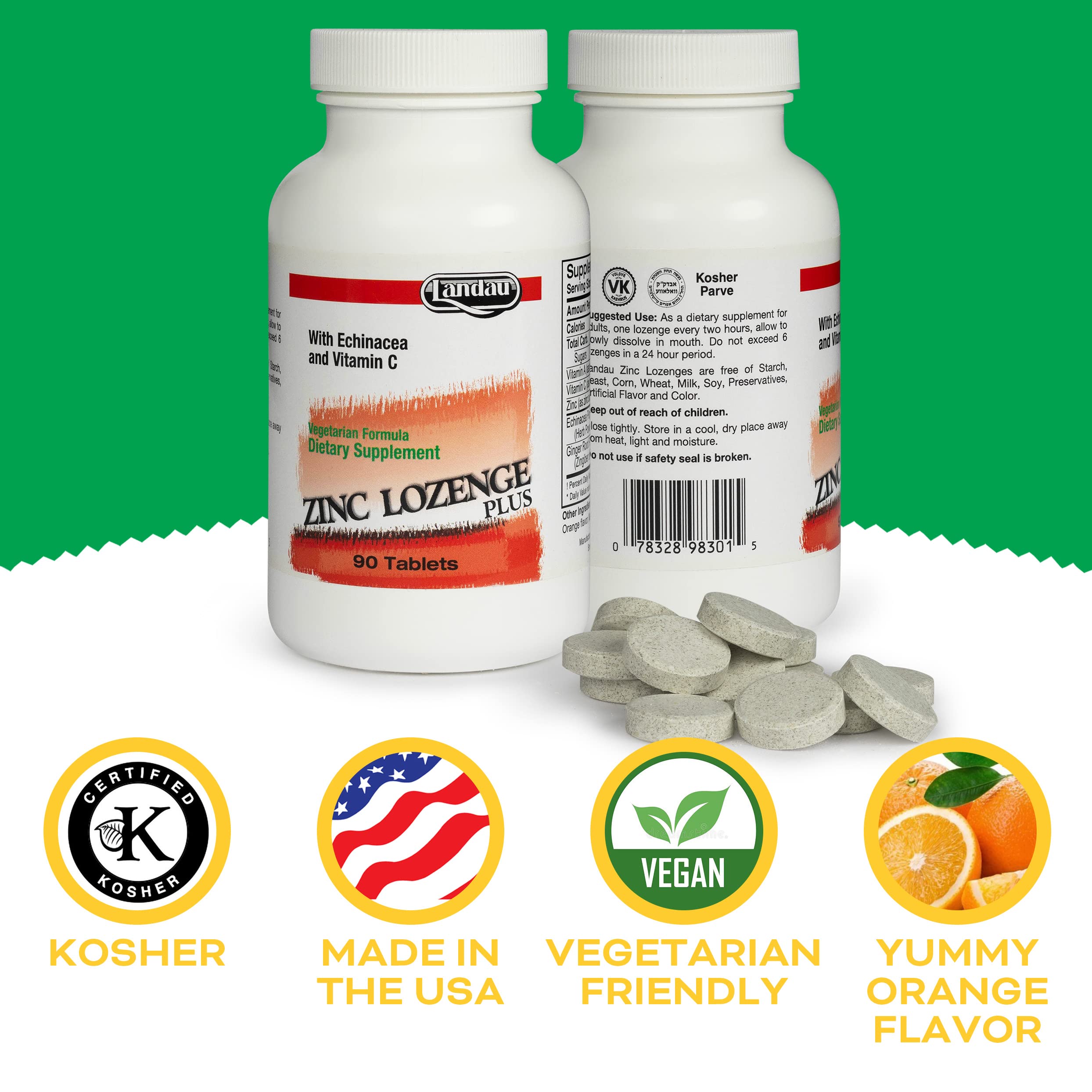 LANDAU zinc tablets for immune support