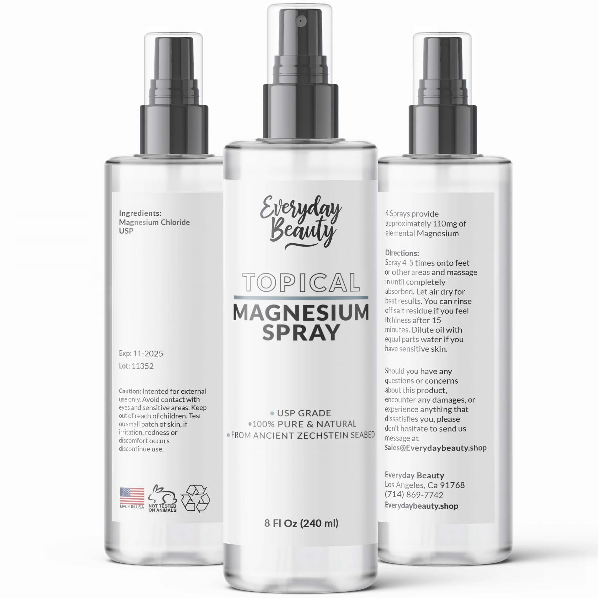large 8 oz magnesium spray bottle