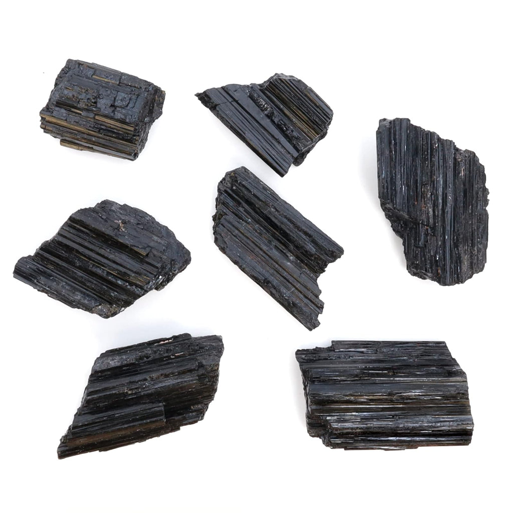large black tourmaline crystal pieces