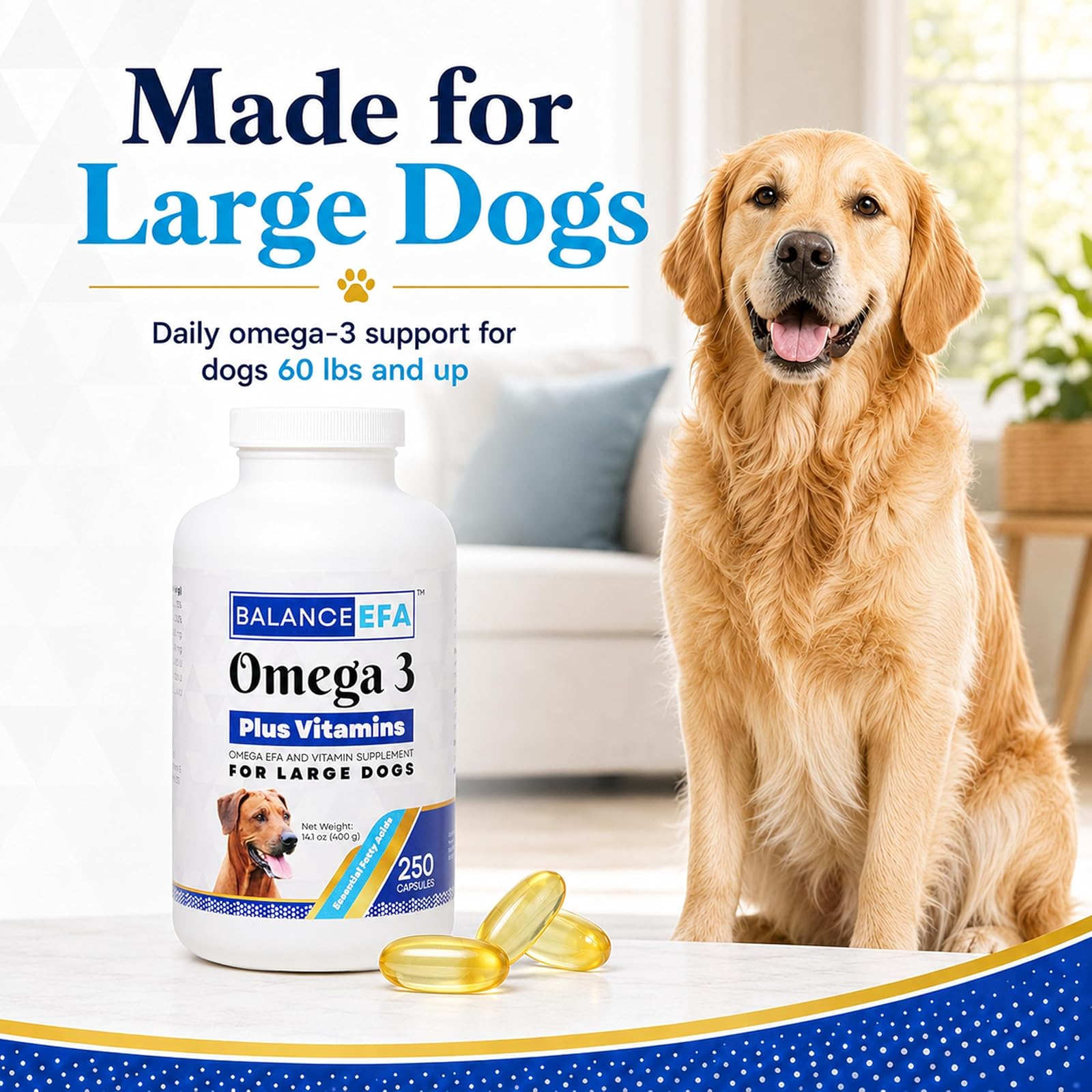 Large breed fish oil supplement
