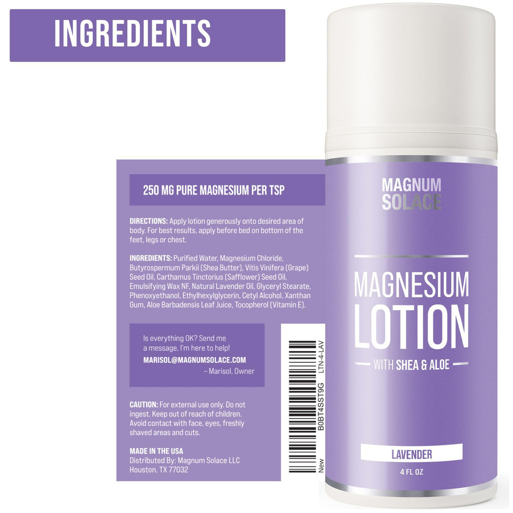 lavender magnesium lotion for soothing relief