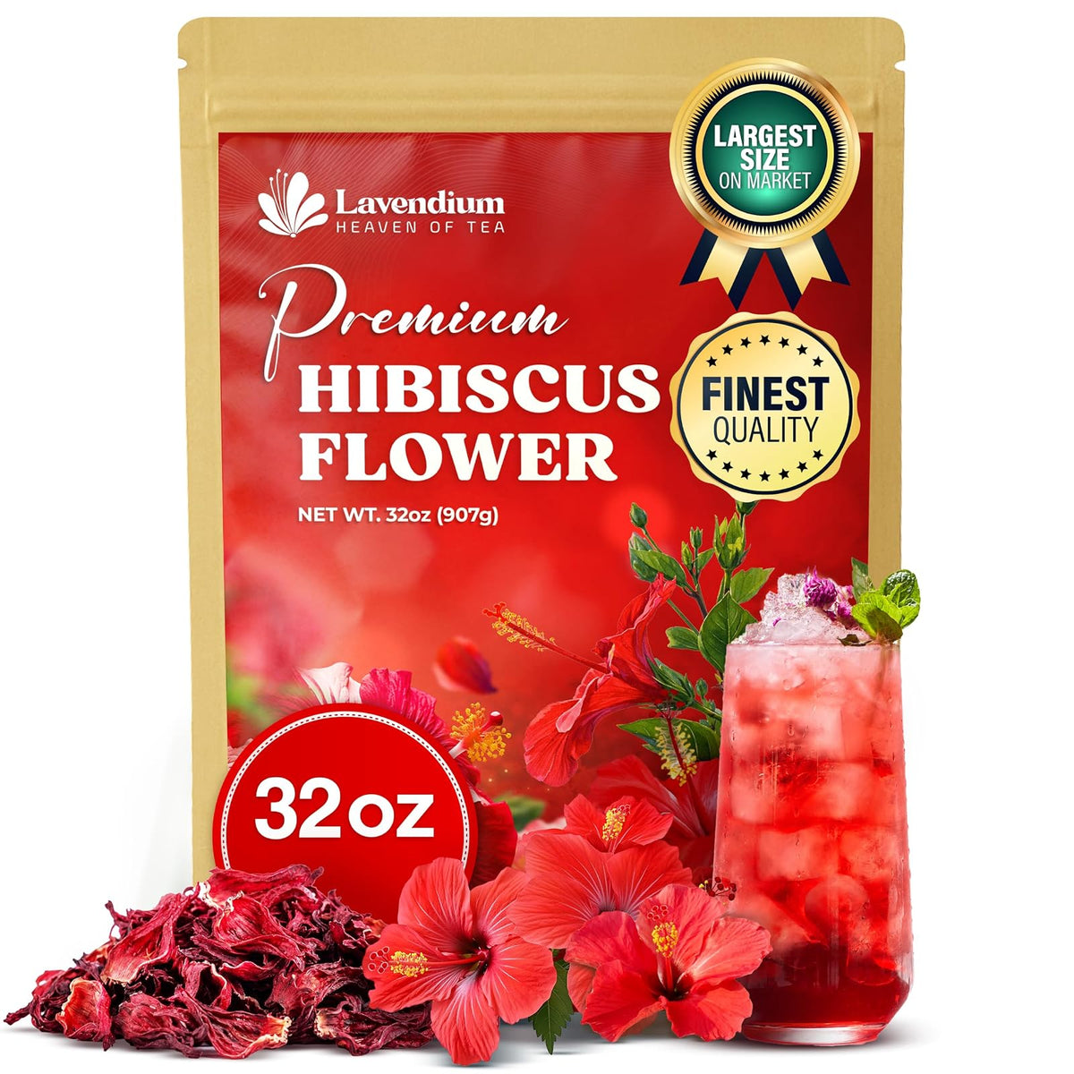 Lavendium dried hibiscus flowers bulk
