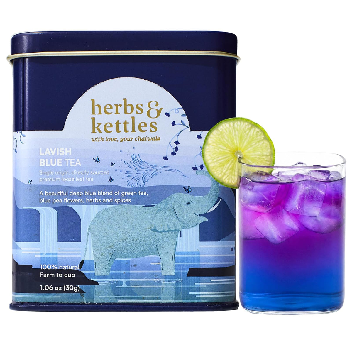 lavish blue herbal tea blend