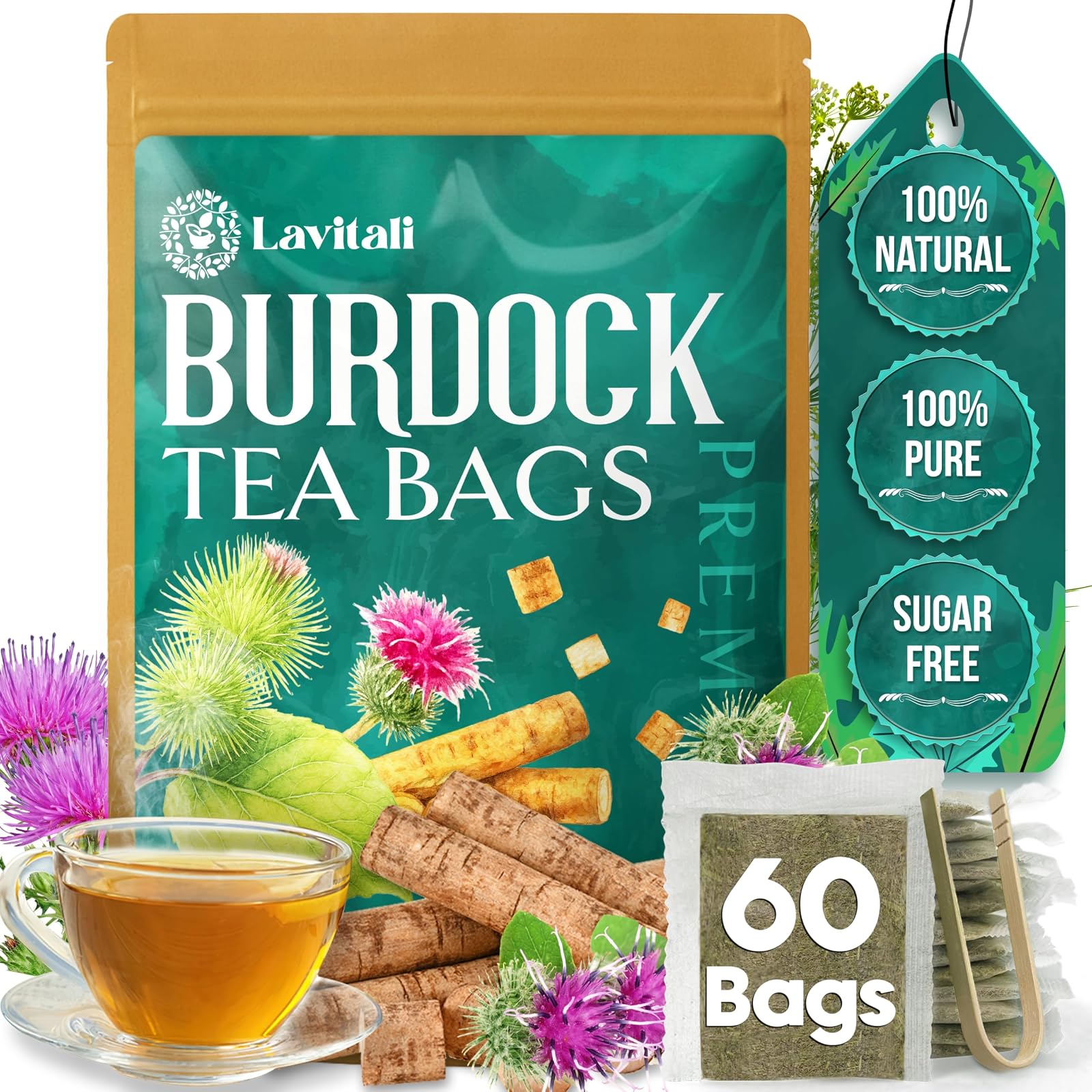 Lavitali burdock root tea bags