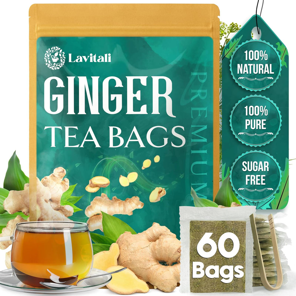 Lavitali ginger tea bags for digestion