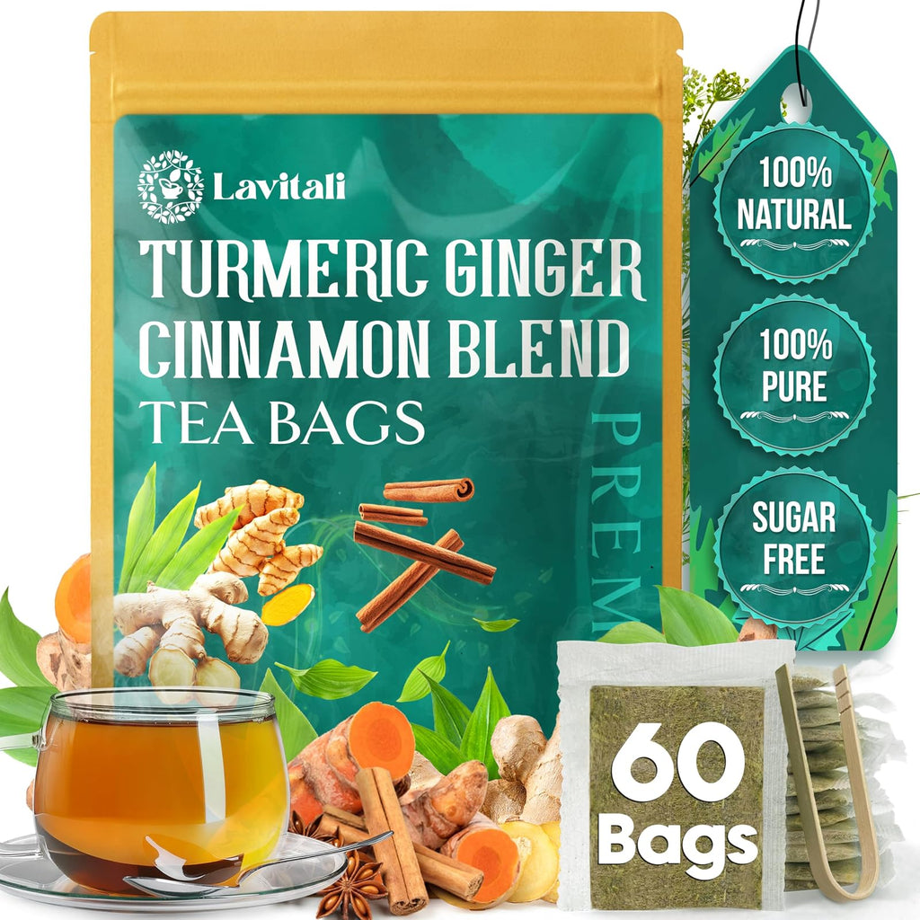 Lavitali ginger turmeric cinnamon tea bags