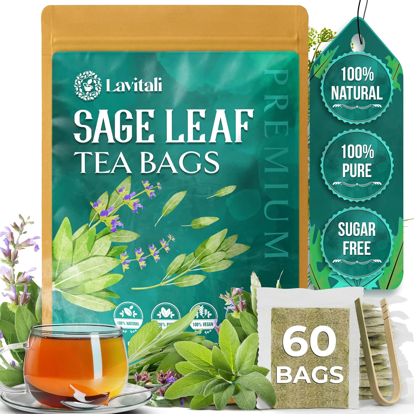 Lavitali sage leaves tea bags
