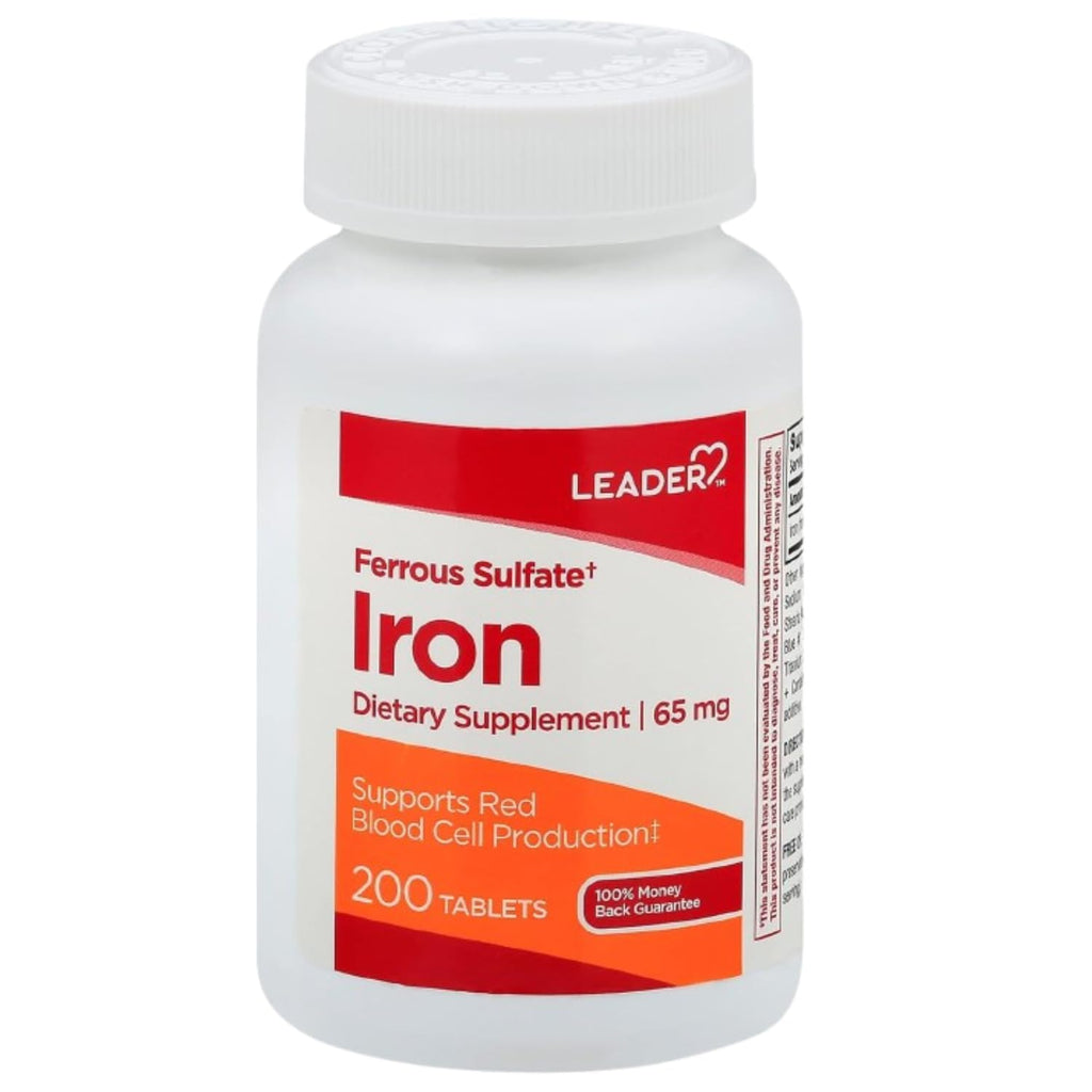 Leader Ferrous Sulfate iron supplement