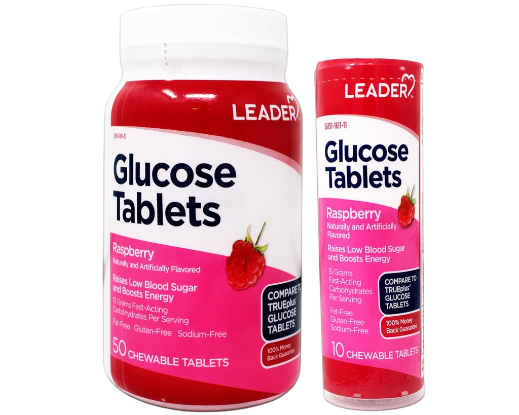 Leader glucose tablets raspberry flavour