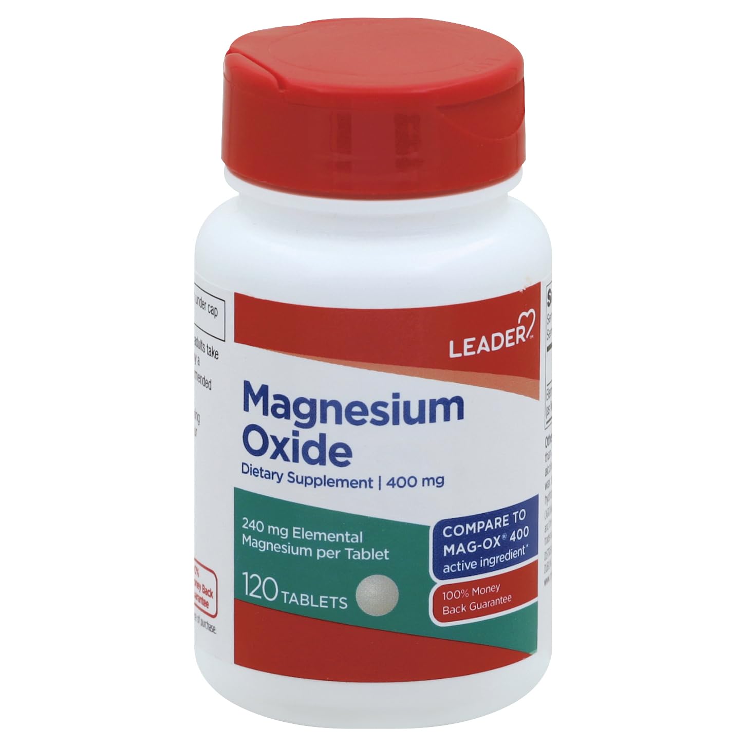Leader Magnesium Oxide supplement tablets