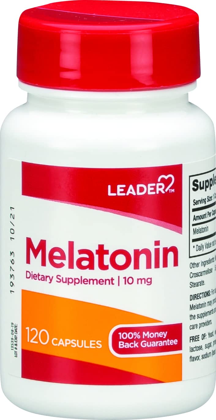 Leader Melatonin 10 mg for restful sleep