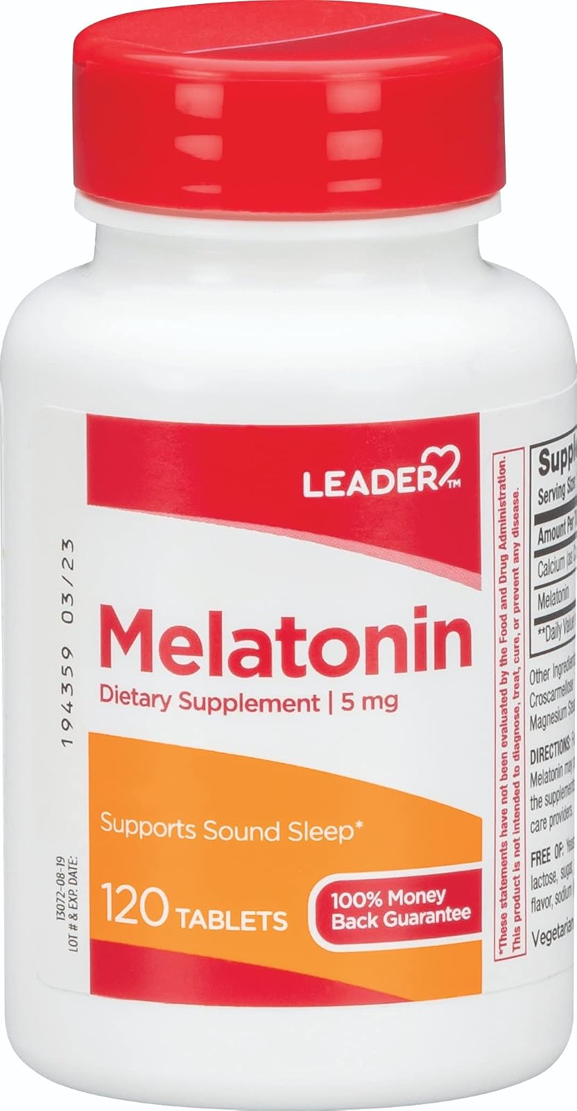 Leader Melatonin 5 mg for restful sleep