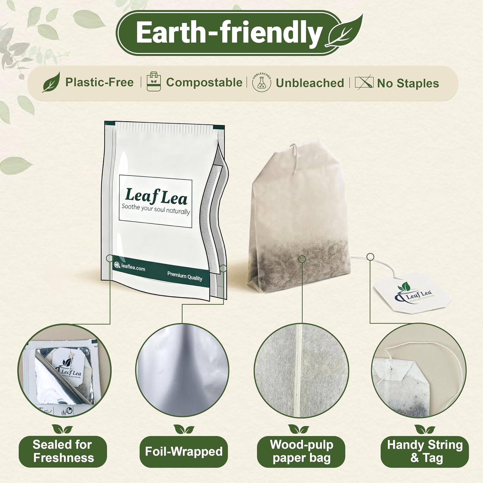 LeafLea caffeine-free tea option
