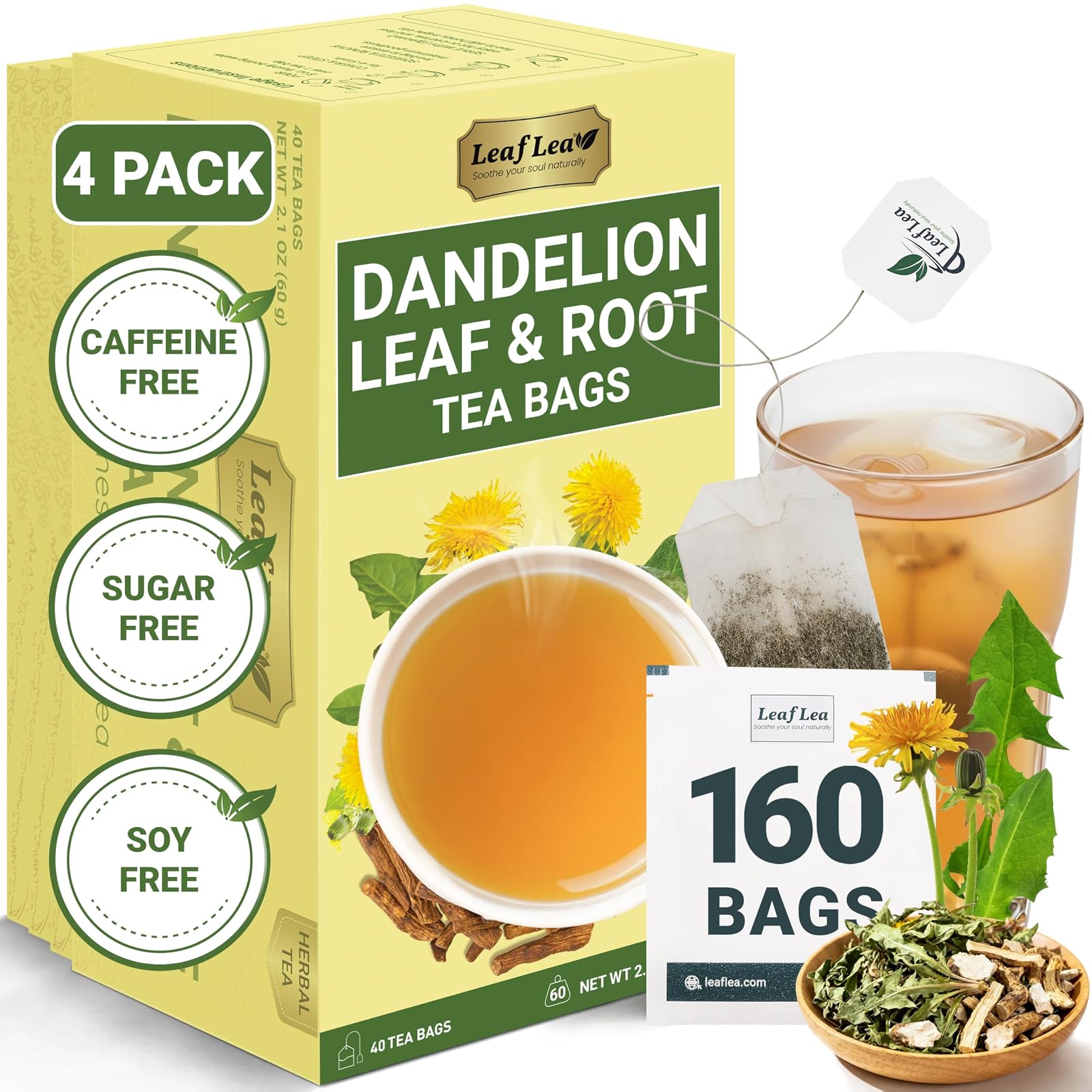 LeafLea dandelion root tea bags
