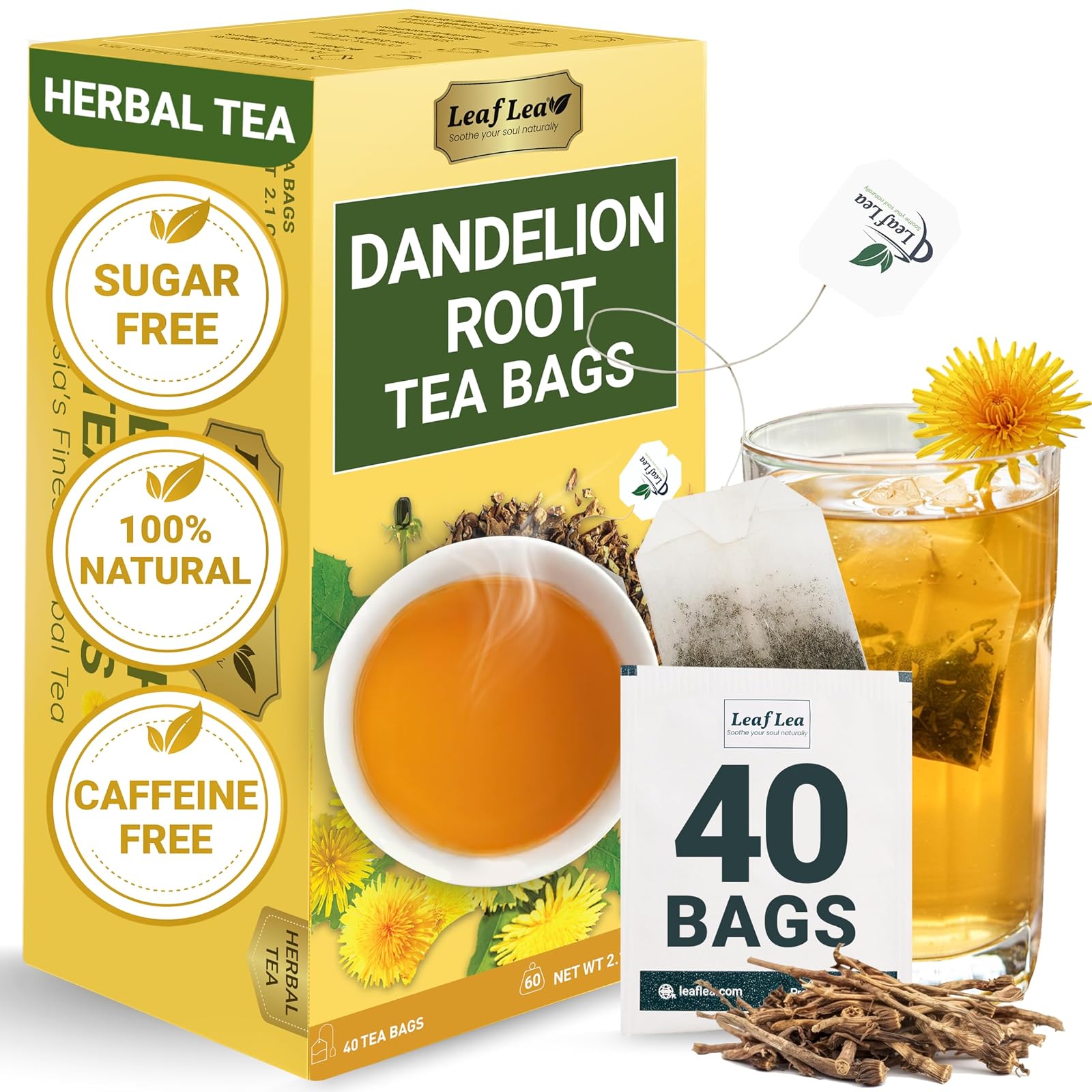LeafLea dandelion root tea bags