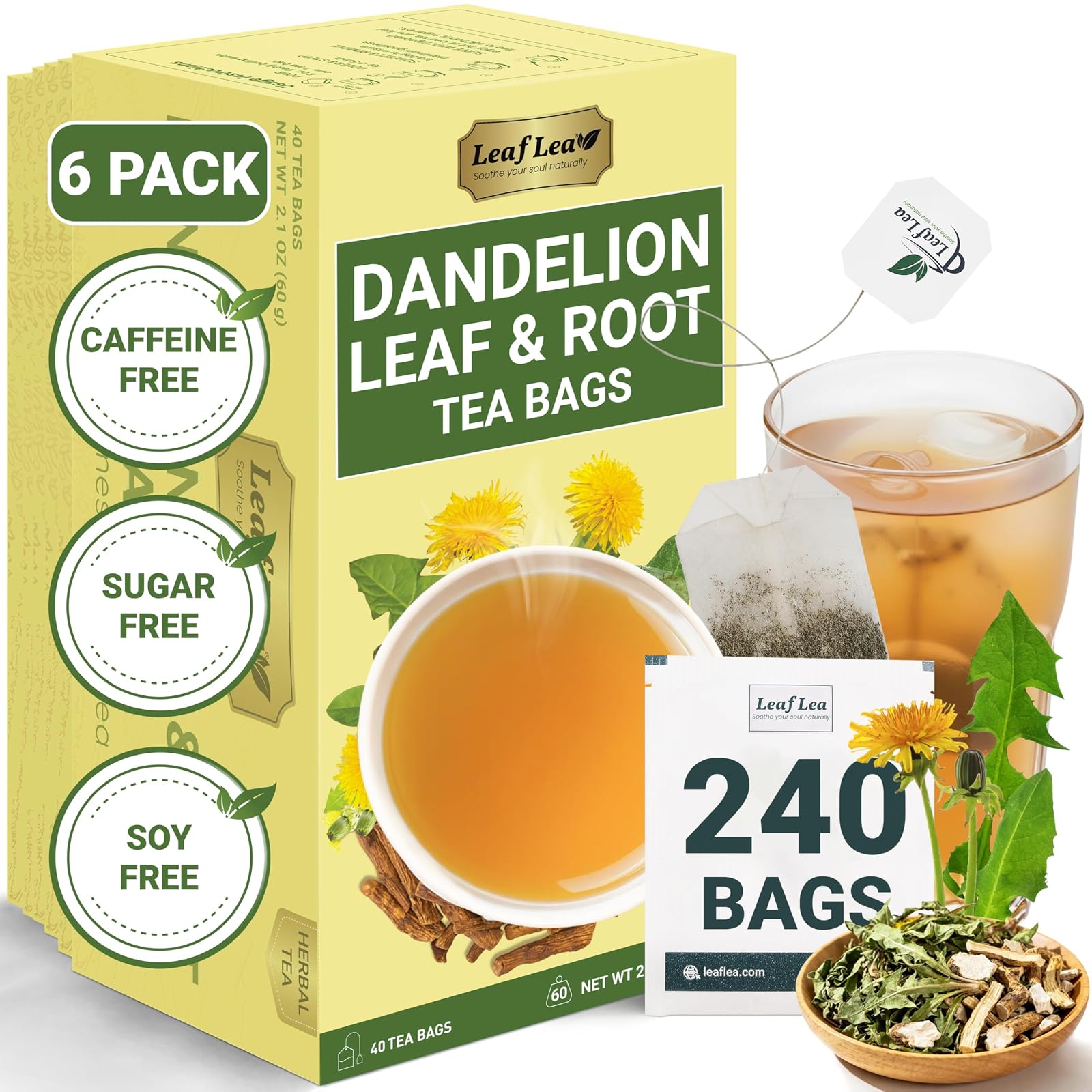 LeafLea dandelion root tea bags