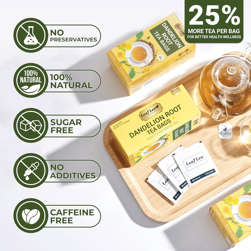 LeafLea dandelion tea for liver health