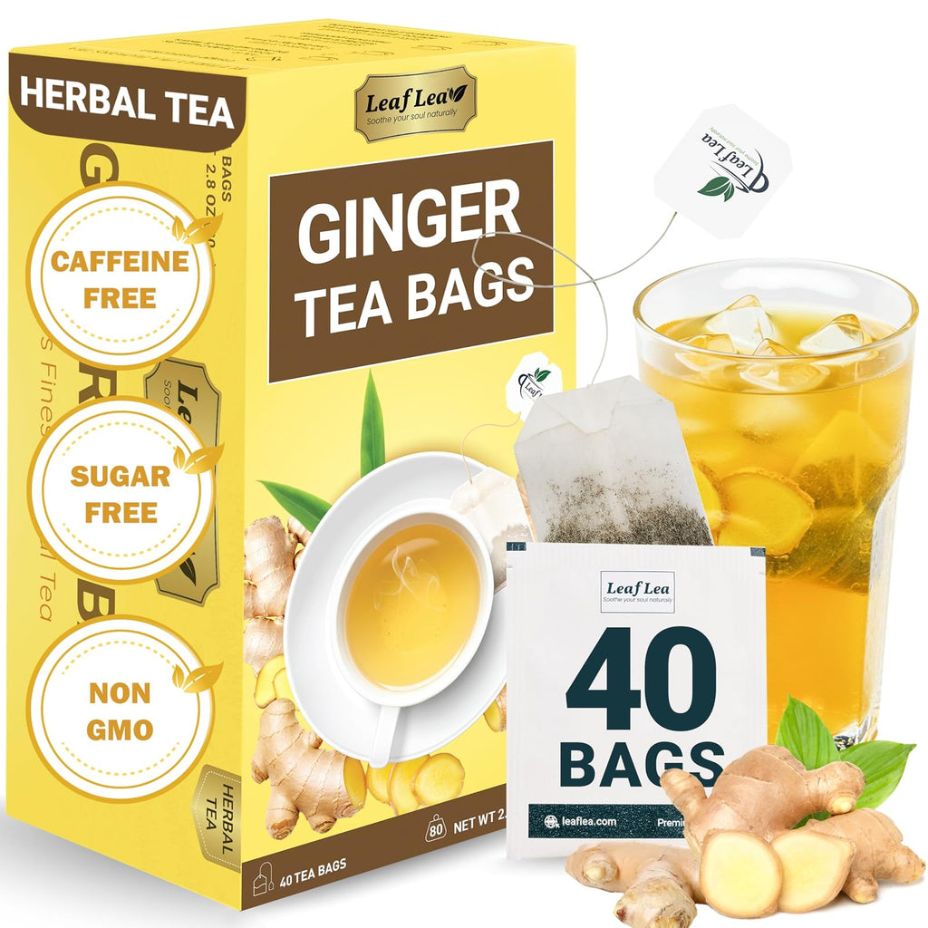 LeafLea ginger tea bags for digestion