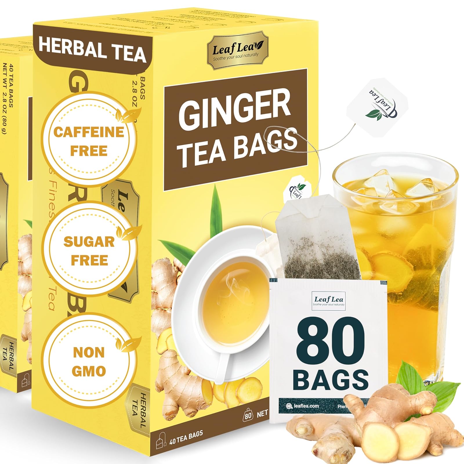 LeafLea ginger tea for digestion