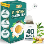 LeafLea green tea with ginger bags