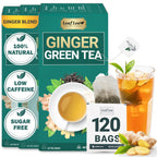 LeafLea green tea with ginger bags