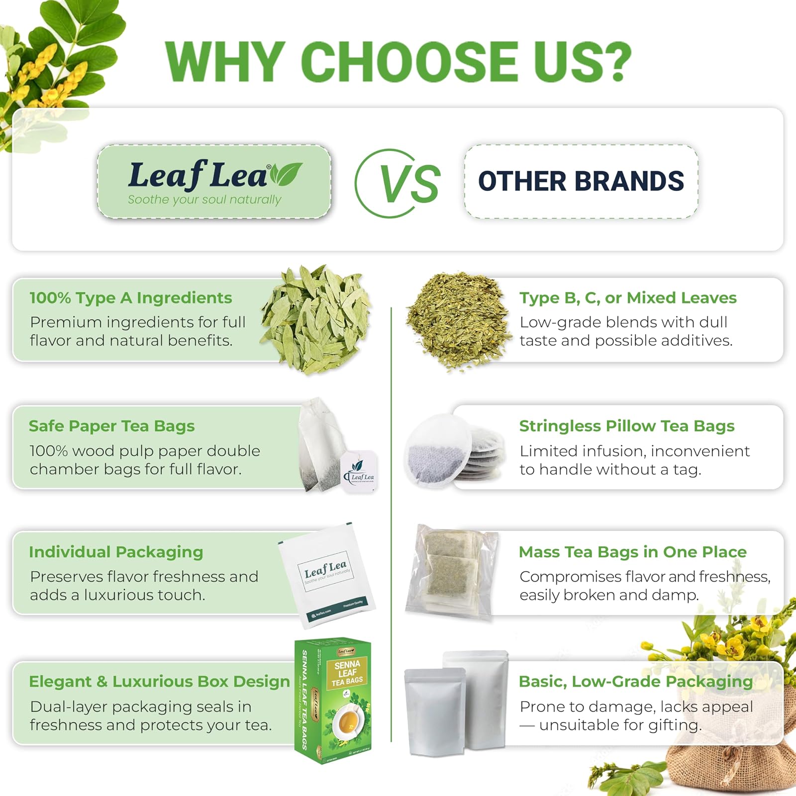 LeafLea herbal laxative tea bags