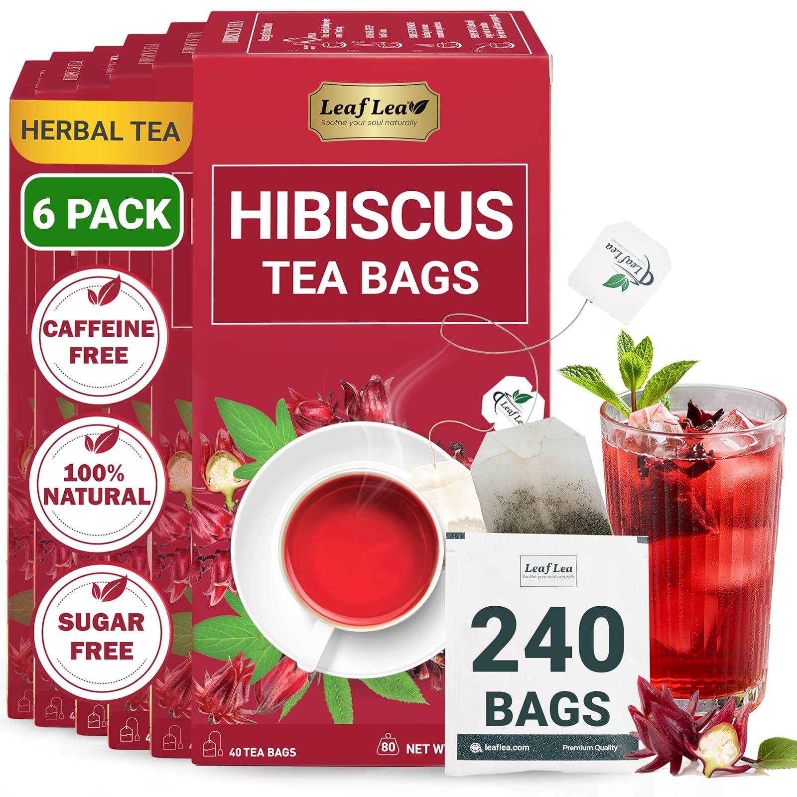 LeafLea hibiscus flowers herbal tea