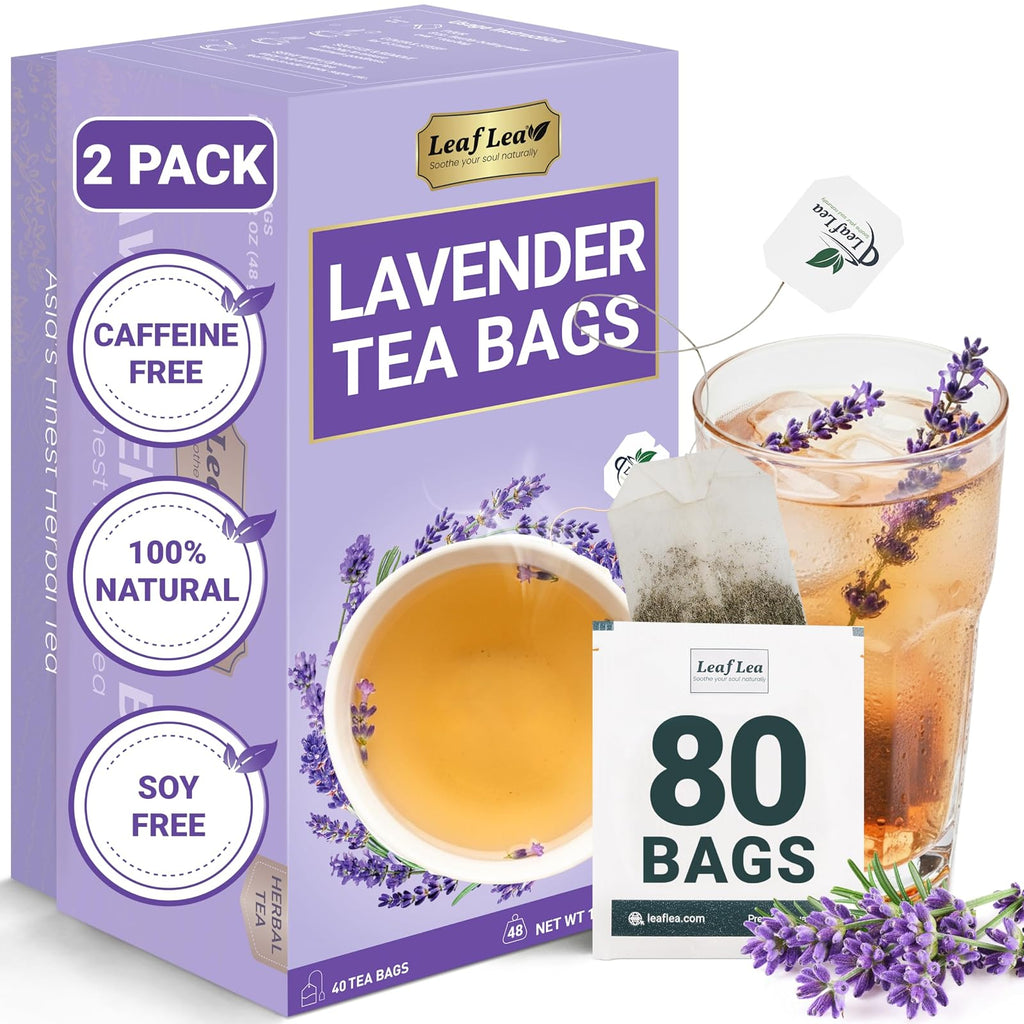 LeafLea lavender tea bags for relaxation