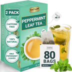 LeafLea peppermint tea bags 80 count