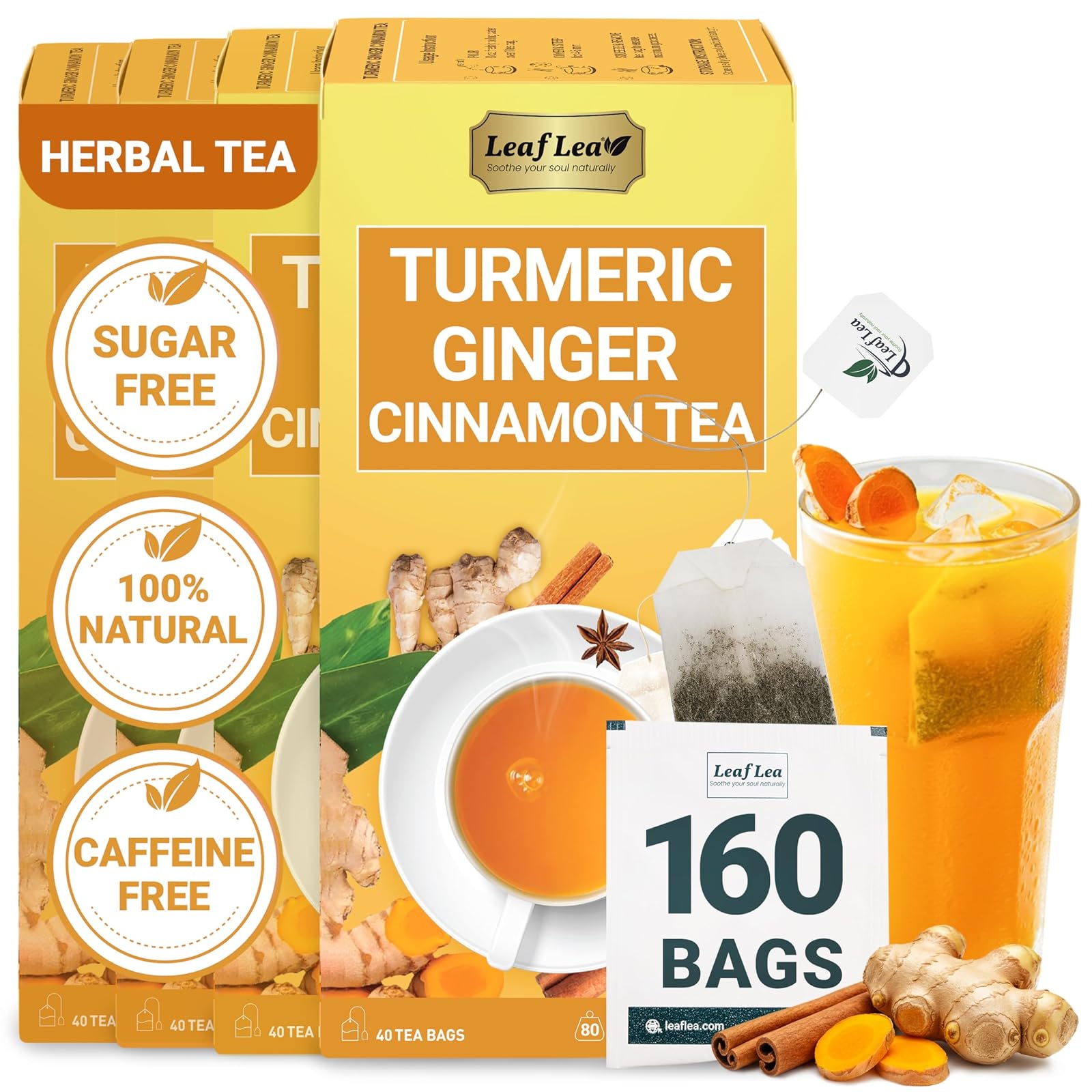 LeafLea turmeric tea with ginger